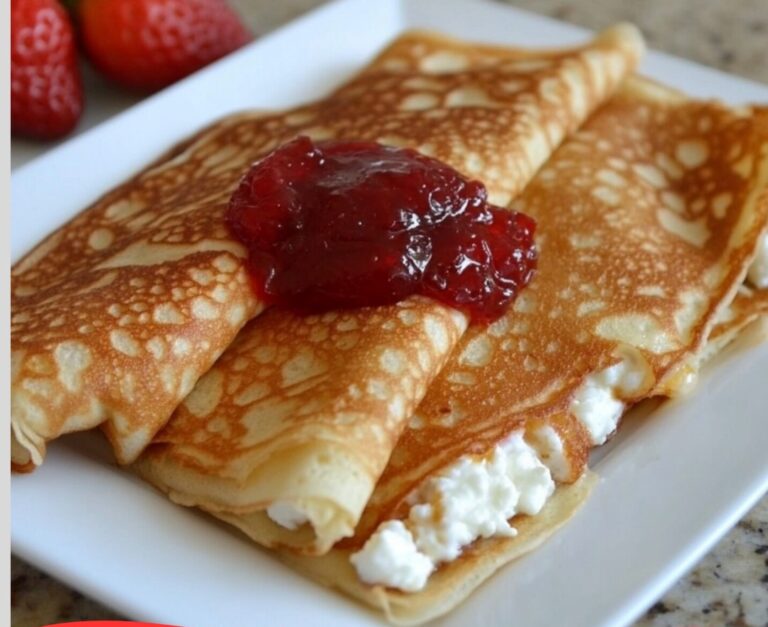 Traditionelle Polnische Naleśniki mit Käsefüllung – Ein Klassiker der ...