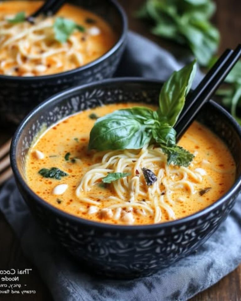 Thailändische Kokos-Curry-Nudelsuppe – Scharf, cremig & voller Aromen ...